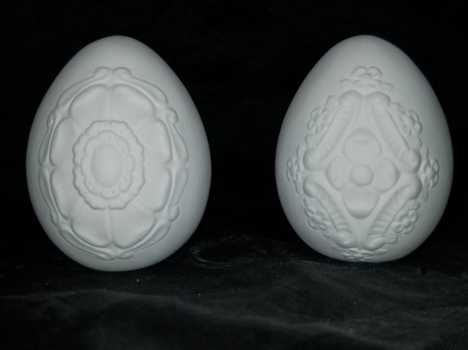 Unpainted Ceramic Bisque 6 EASTER EGGS Decorative Ready to Paint ...