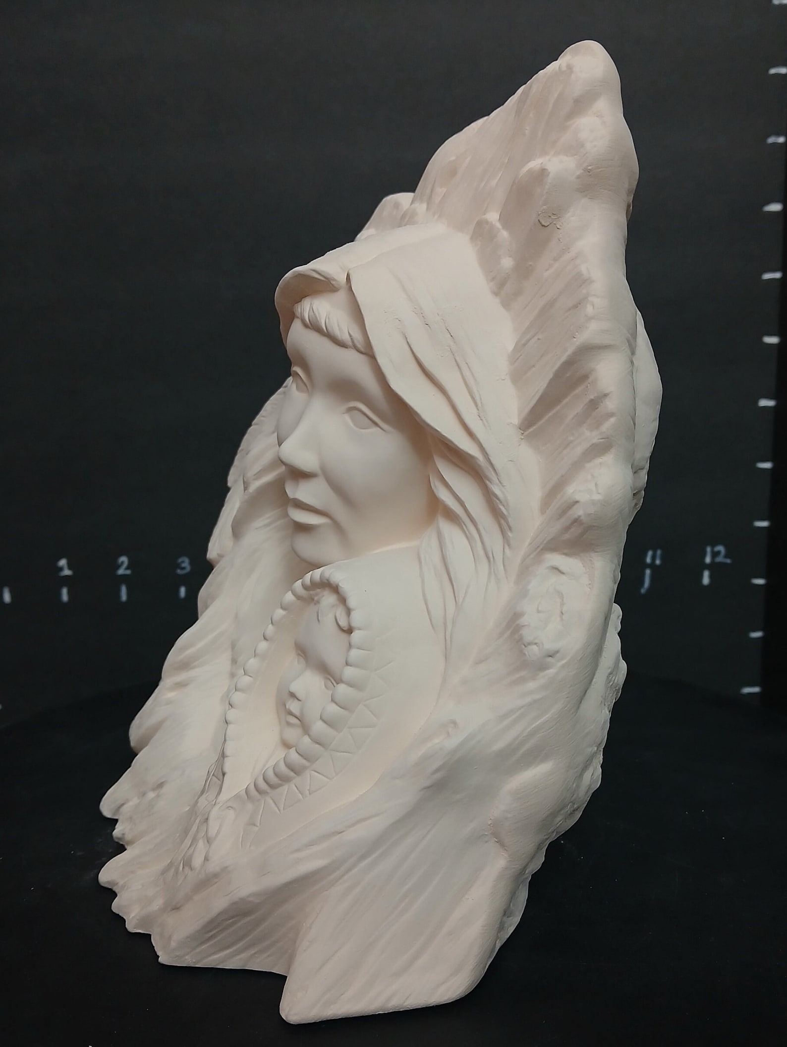 Unpainted Ceramic Bisque Native American Indian Maiden W/child ...