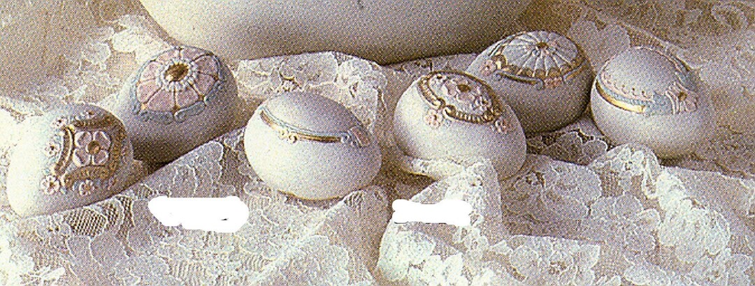 Unpainted Ceramic Bisque 6 EASTER EGGS Decorative Ready to Paint ...