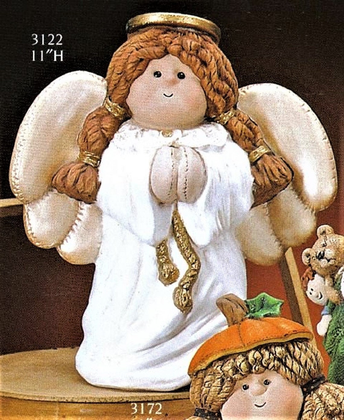 Unpainted Ceramic Gare Angel Button Buddy: DIY Craft Ready to Paint - Etsy