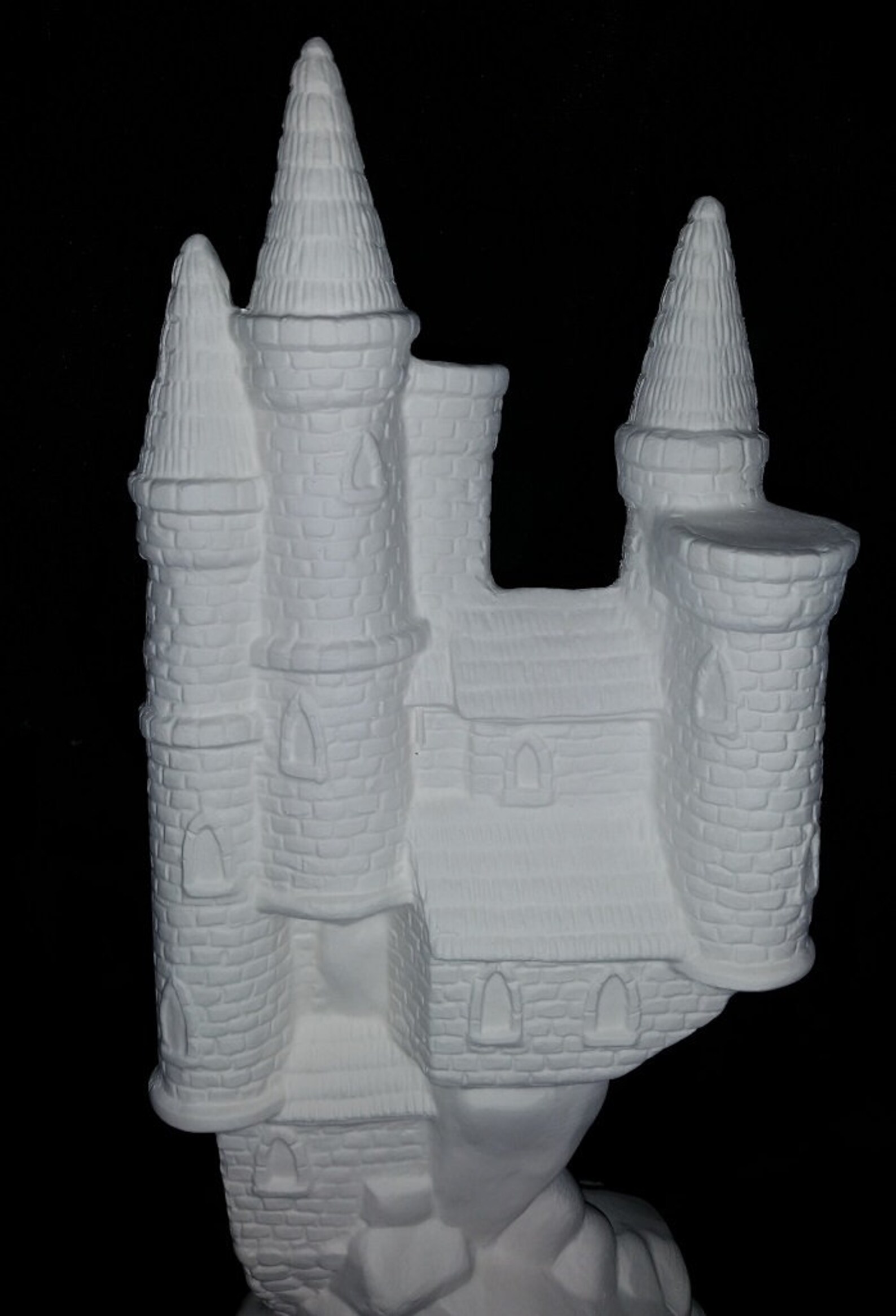 Unpainted Ceramic Bisque Medieval Castle on a Ledge Unpainted Ceramic ...