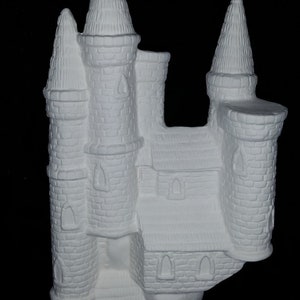 Unpainted Ceramic Bisque Medieval Castle on a Ledge Unpainted Ceramic ...