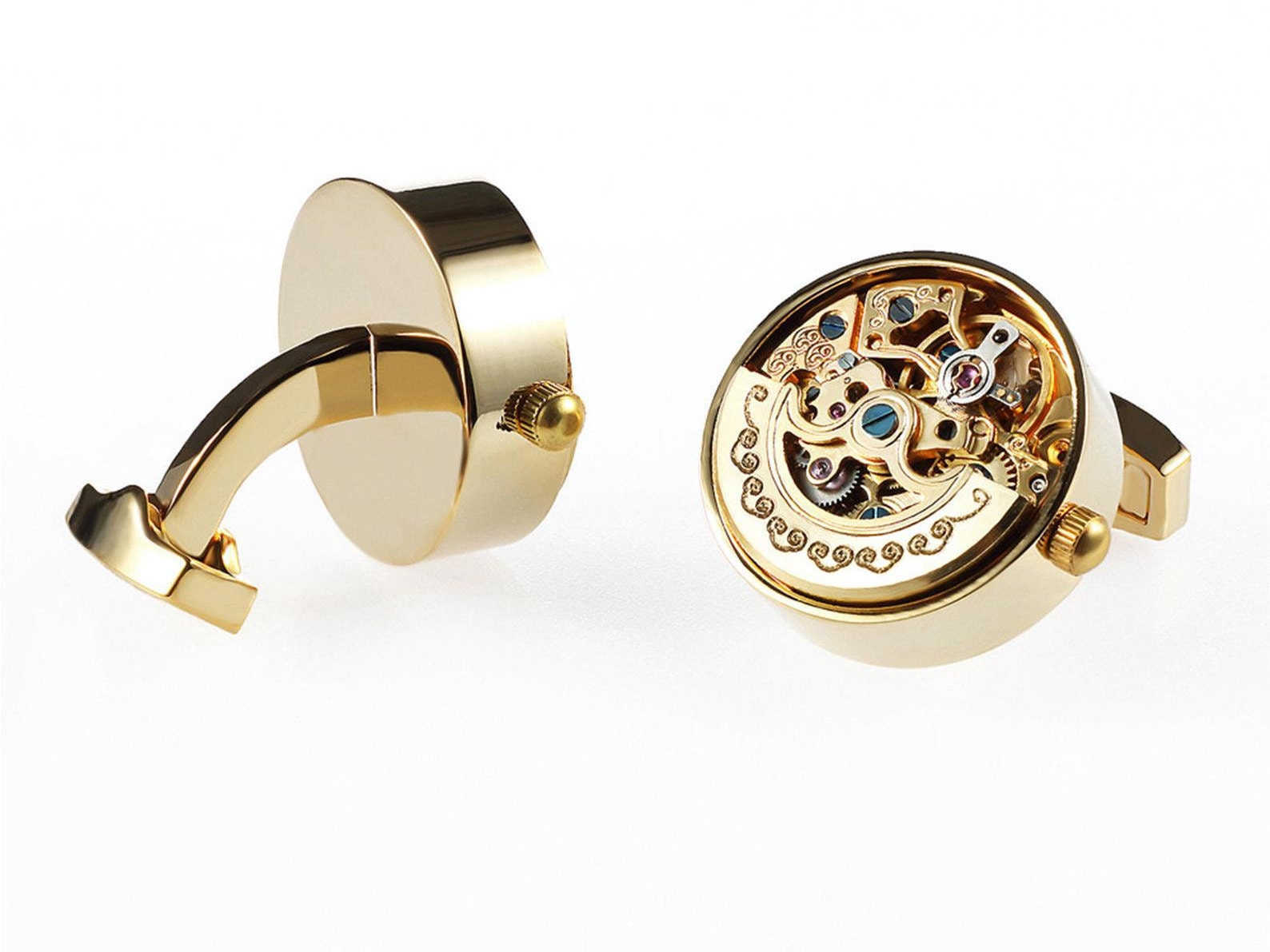 Movable Cufflinks Winding Working Watch Mechanism Cuff Link - Etsy