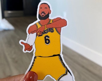 Lebron James Mirror GOAT Cleveland Glossy Sticker 3, Water Resistant ...