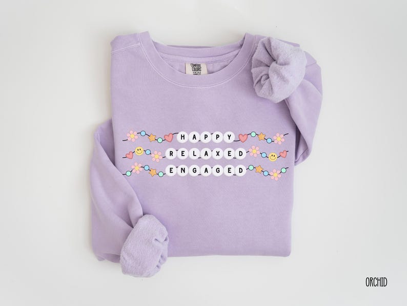 Happy Relaxed Engaged Sweatshirt, Comfort Colors ABA Therapist Crewneck ...