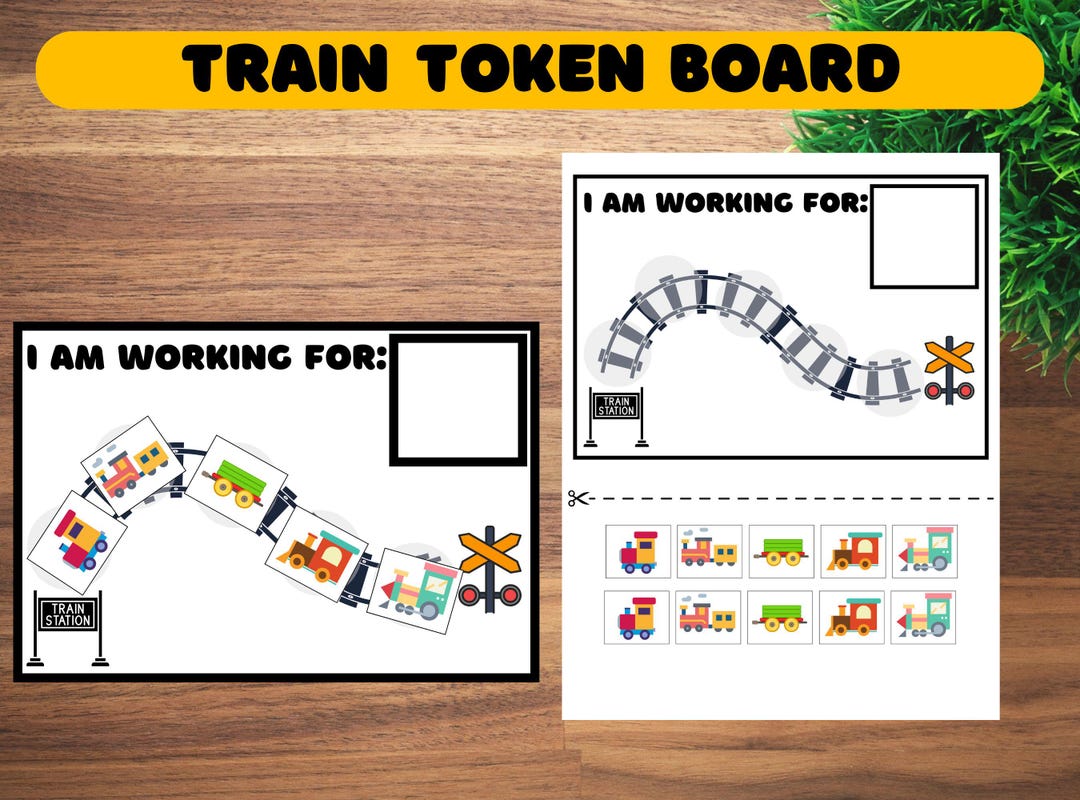 Train Token Board Reward Chart, Train Track Token Economy, Classroom ...