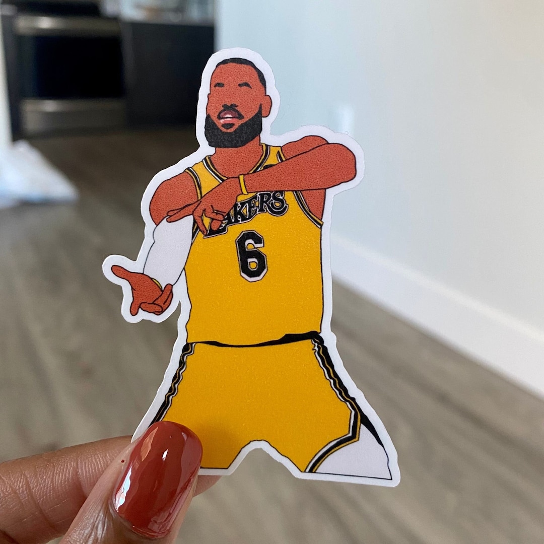 Lebron James Sticker, Glossy Lebron Stickers, LA Basketball - Etsy