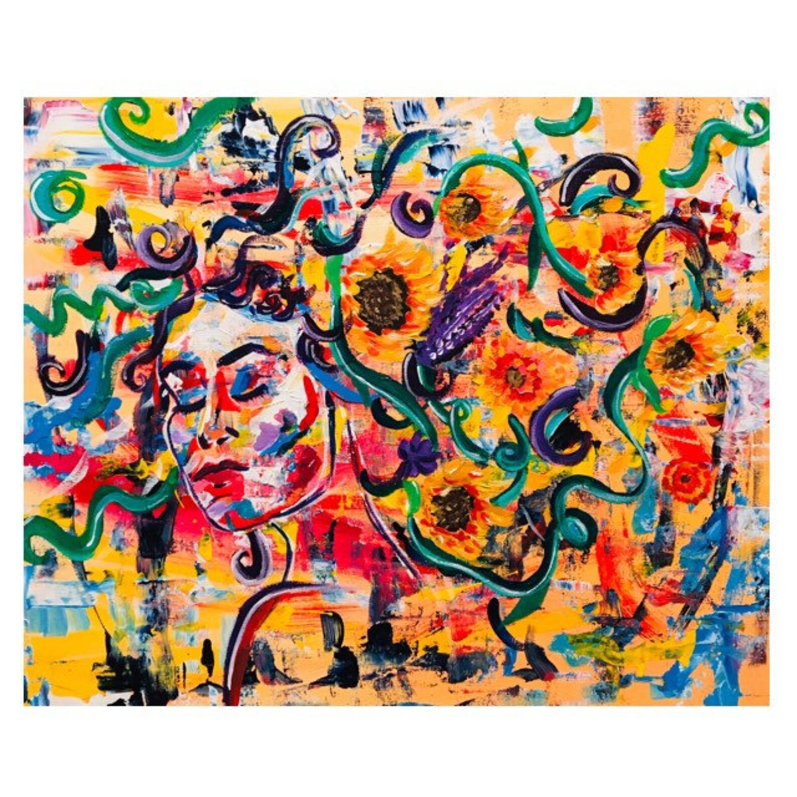 Bask in the Sun Original Acrylic Paining 16x20 | Etsy