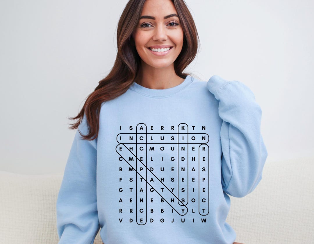 Inclusion and Acceptance Word Search Sweatshirt, Special Education ...