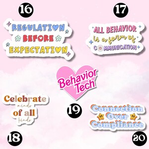 ABA Stickers, Behavior Analysis Sticker Bundle, Holographic Rbt Bcba ...