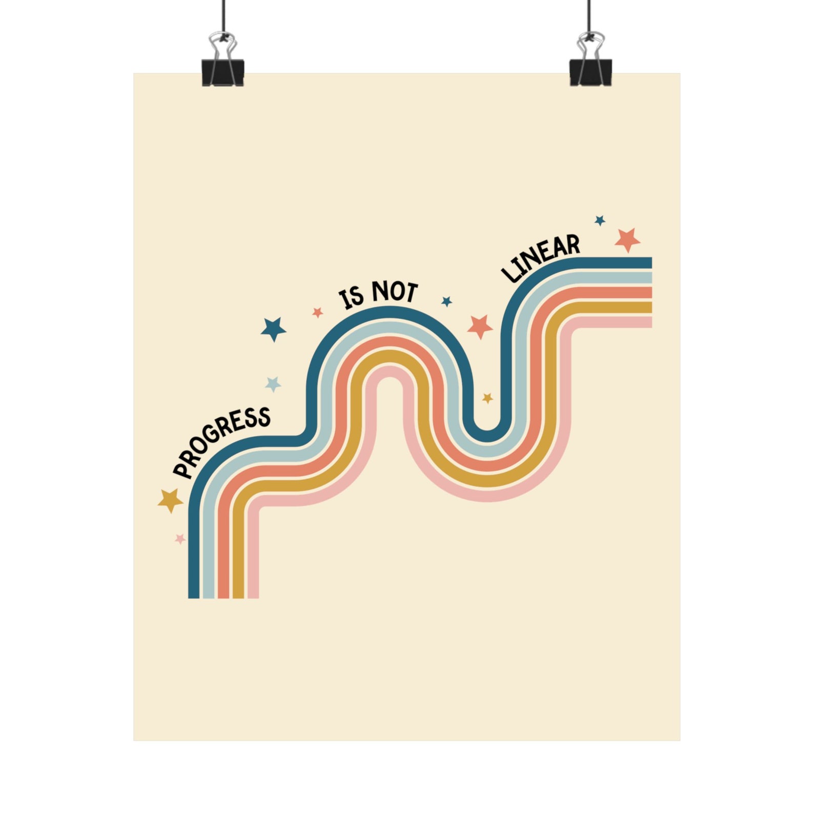 Aba Clinic Decor, Progress is Not Linear, Therapist Wall Art, ABA ...