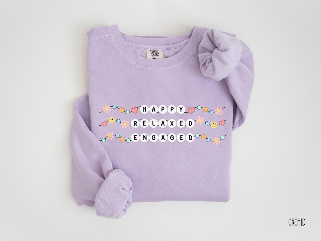 Happy Relaxed Engaged Sweatshirt, Comfort Colors ABA Therapist Crewneck ...