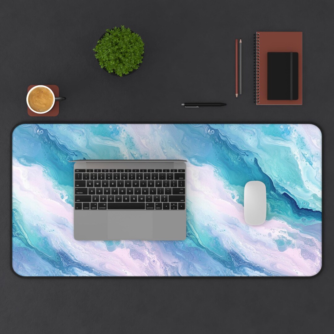 Ocean Desk Mat | Sea Wave Desk Pad for Office | Beach Aesthetic Mouse ...