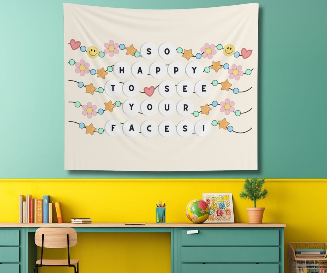 Friendship Bracelet Classroom Tapestry, Boho Teacher Decor - Etsy
