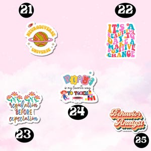 ABA Stickers, Behavior Analysis Sticker Bundle, Holographic Rbt Bcba ...