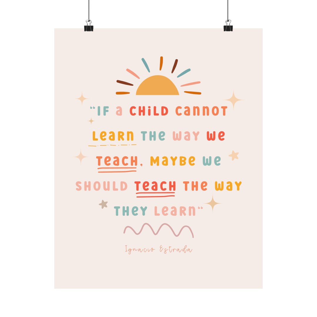 Boho Classroom Decor, Therapist Wall Art, ABA Poster, Educator Quotes ...
