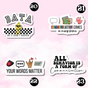 ABA Stickers, Behavior Analysis Sticker Bundle, Holographic Rbt Bcba ...