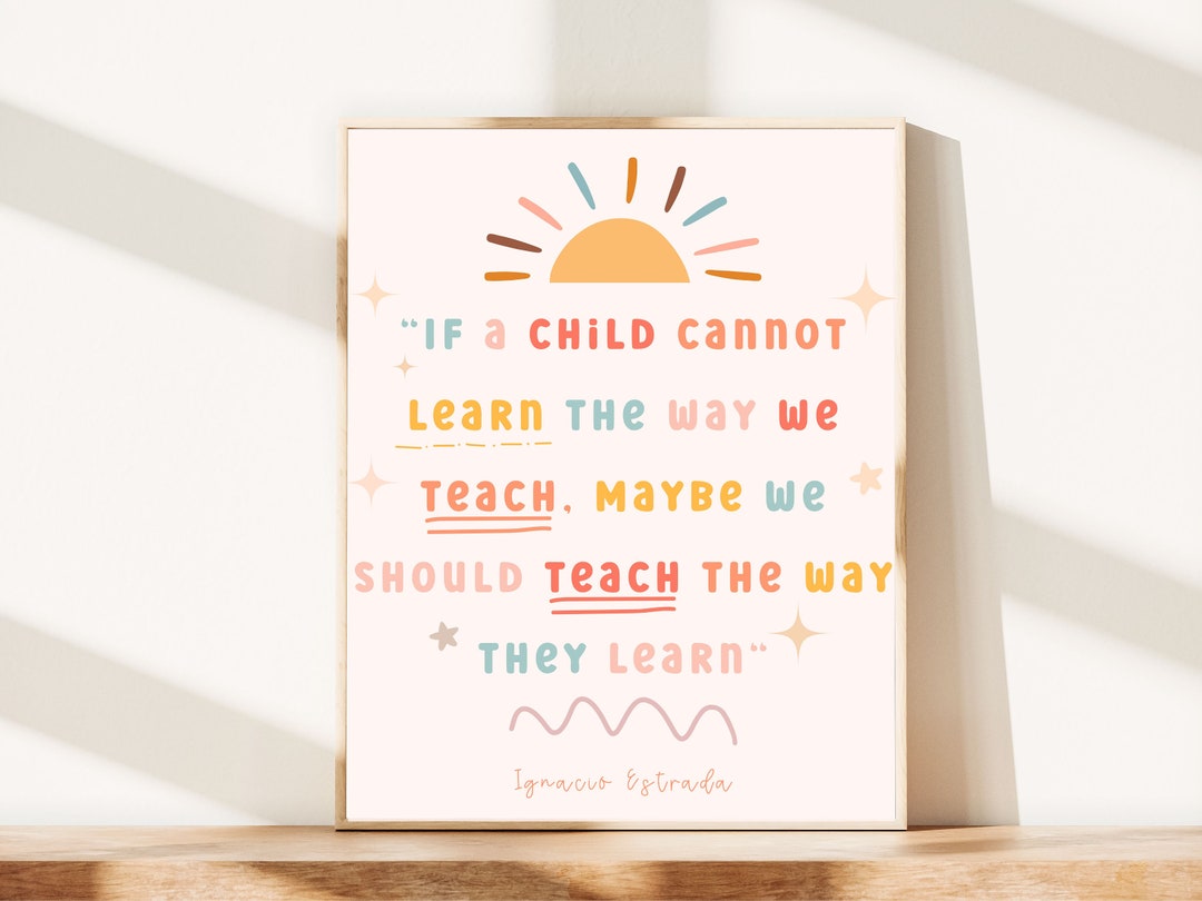 Boho Classroom Decor, Therapist Wall Art, ABA Poster, Educator Quotes ...