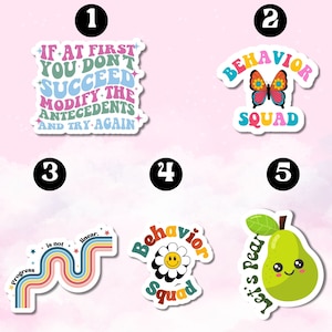 ABA Stickers, Behavior Analysis Sticker Bundle, Holographic Rbt Bcba ...