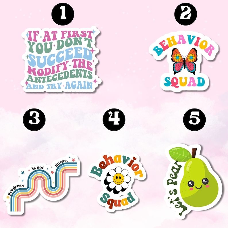 ABA Stickers, Behavior Analysis Sticker Bundle, Holographic Rbt Bcba ...