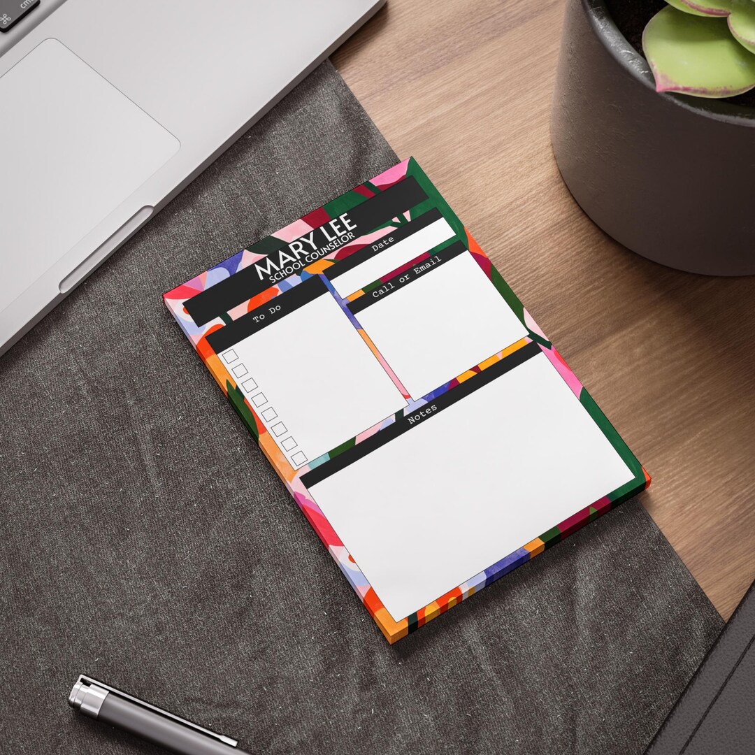 Personalized School Counselor Post-it® Note Pad, Custom to Do List ...