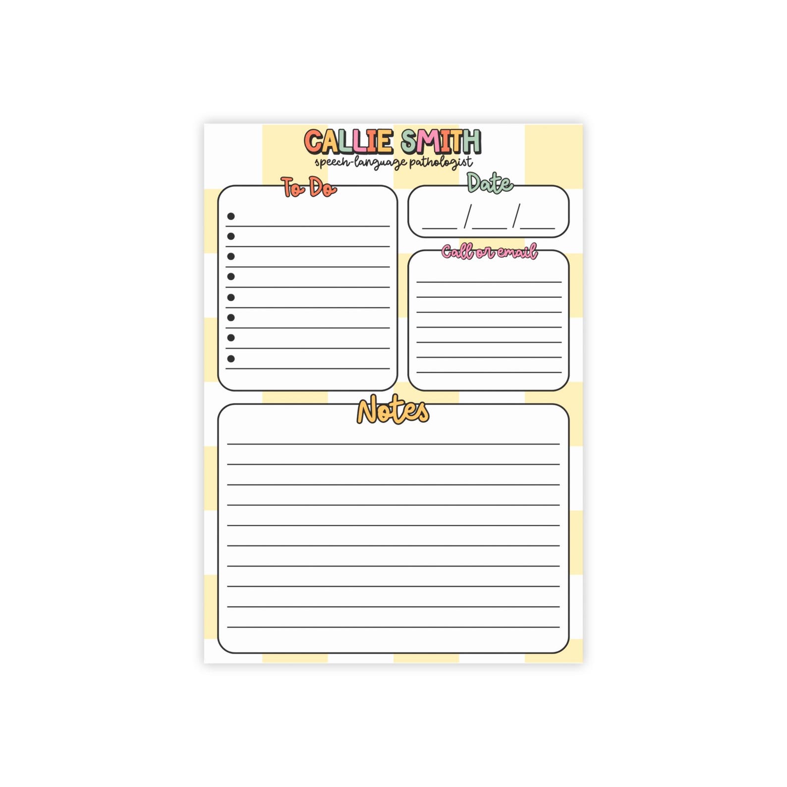 Personalized Speech Therapist Post-it® Notes, Speech Language ...
