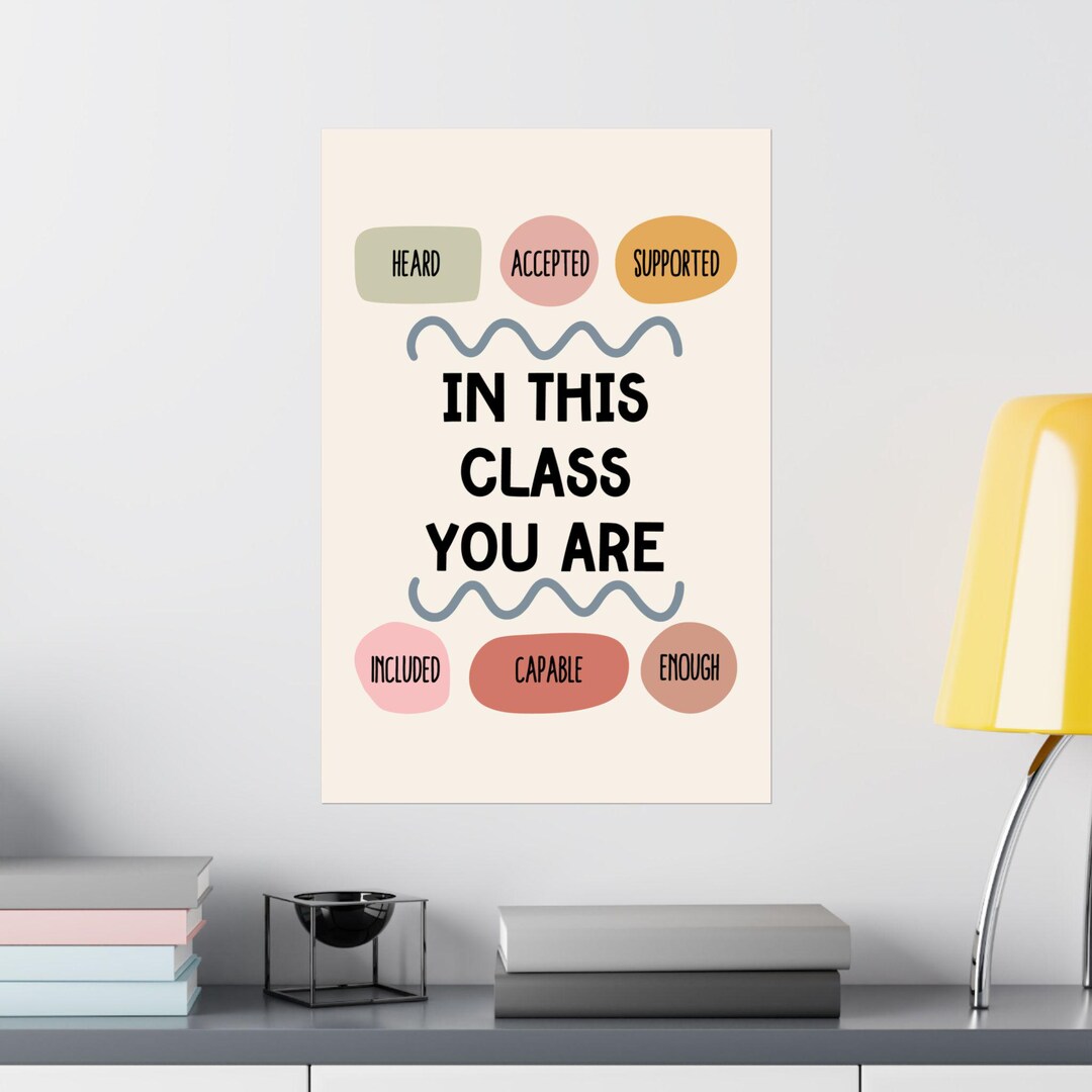 Affirmations Classroom Poster, Neutral Boho Decor - Etsy