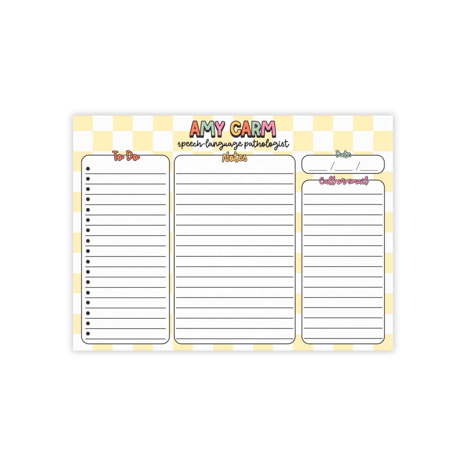 Personalized Speech Therapist Post-it® Notes, Speech Language ...