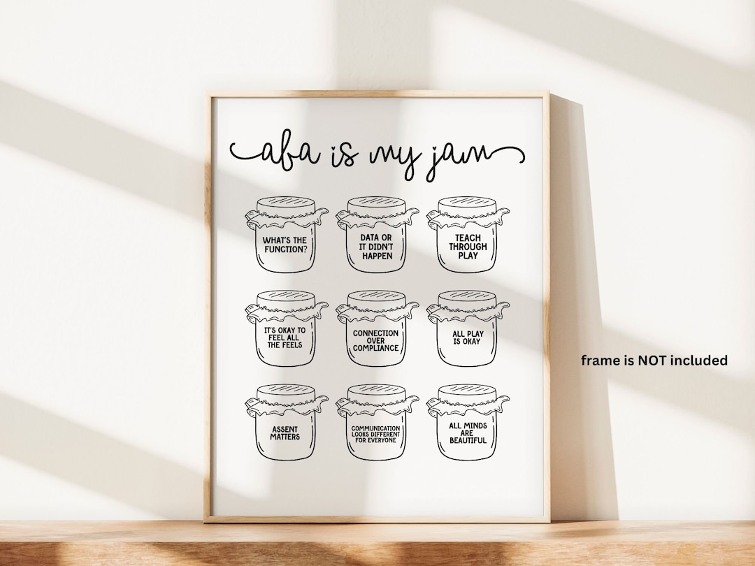 ABA Clinic Poster: "aba is My Jam" Matte Wall Art - Etsy