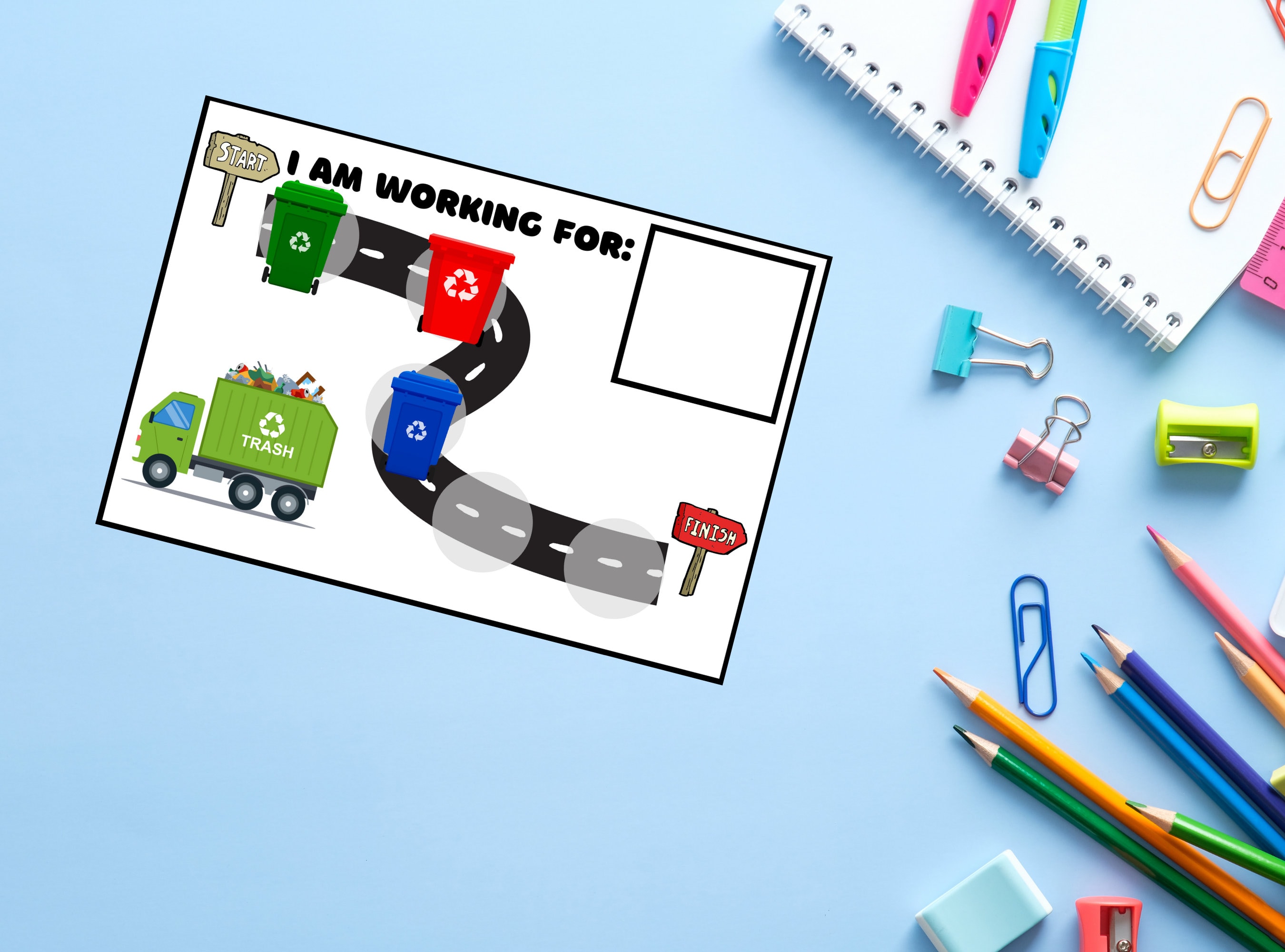 Reward Chart Garbage Truck Token Economy Classroom Token - Etsy