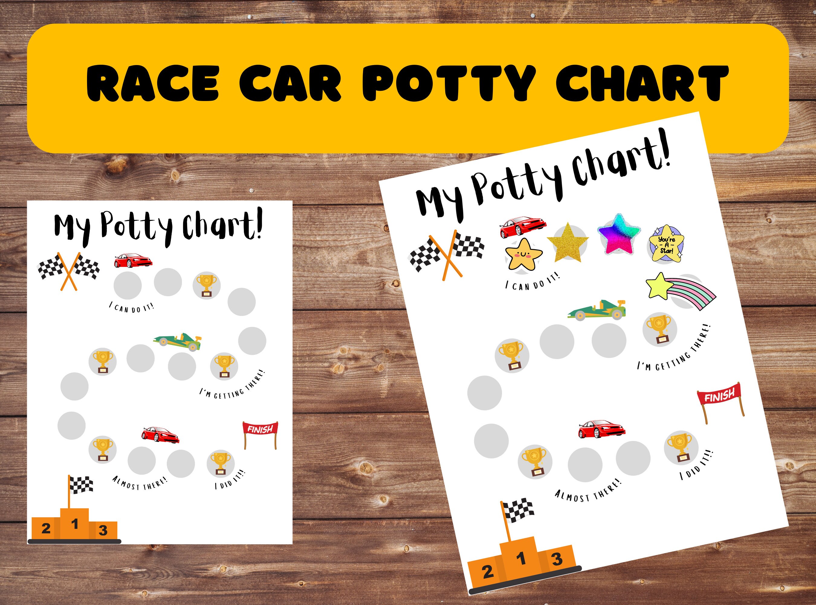 Potty Training Chart Printable Race Car Toilet Training Token - Etsy Canada