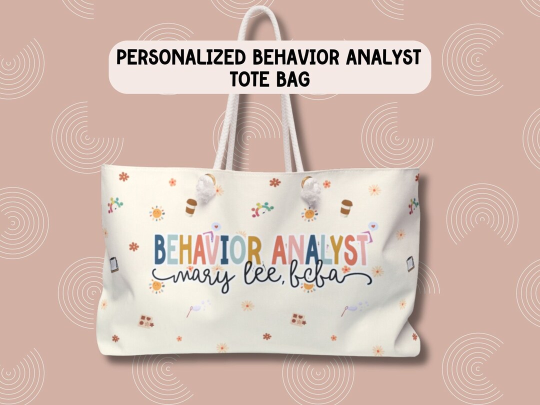 Personalized Behavior Analyst Bag, Tote Bag for BCBA, Gift for BCBA ...