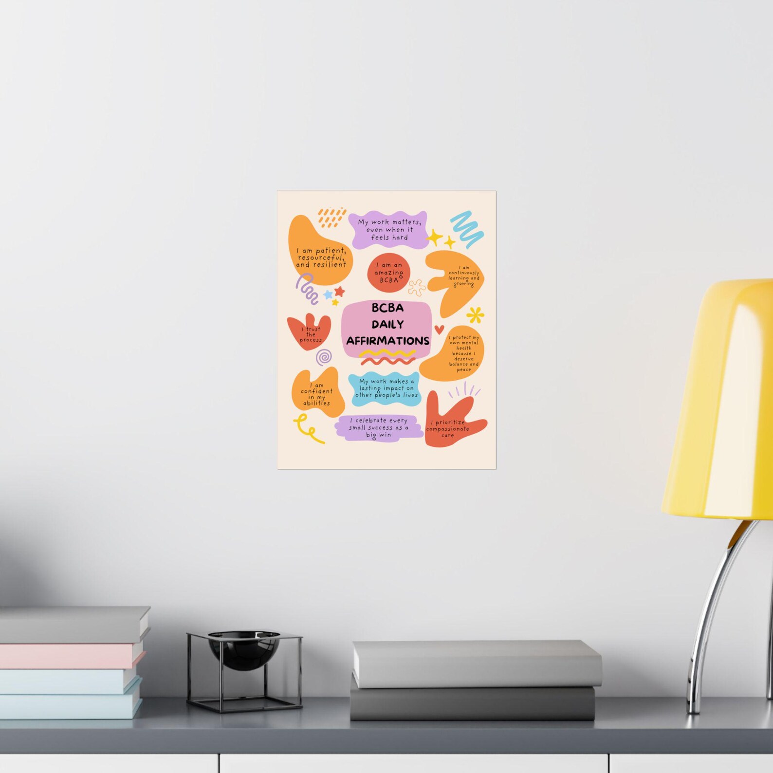 BCBA Daily Affirmations Poster Wall Art, Aba Therapy Clinic Decor ...