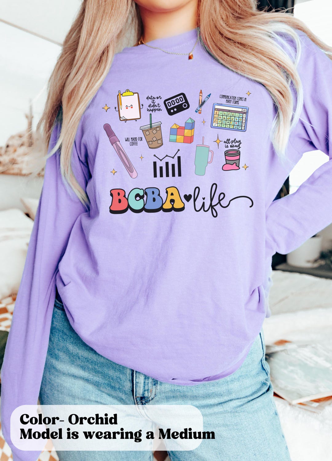 BCBA Life Long Sleeve T-shirt: Behavior Analyst Gift - Etsy