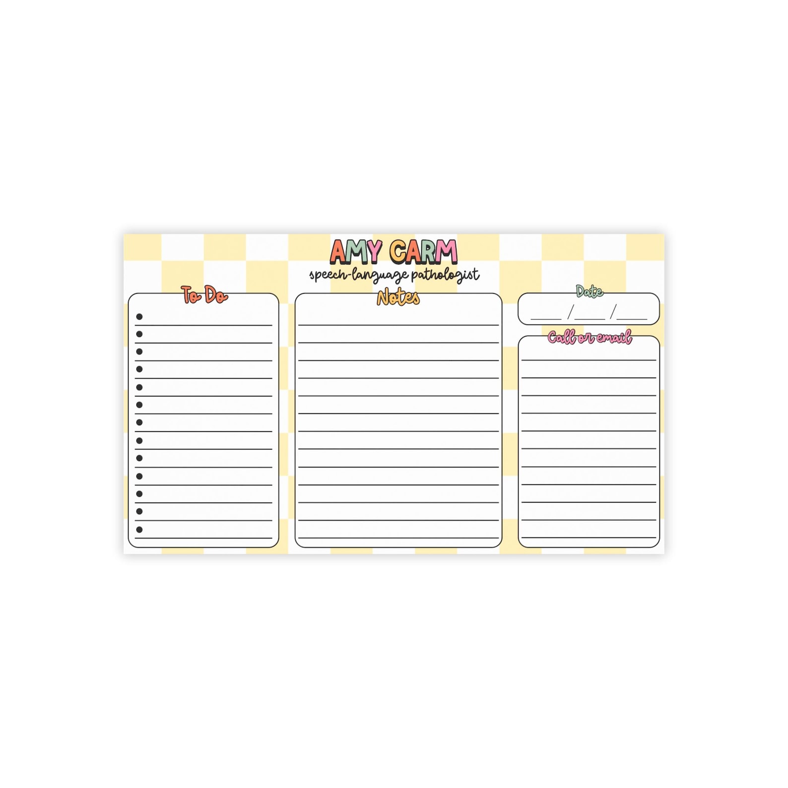Personalized Speech Therapist Post-it® Notes, Speech Language ...