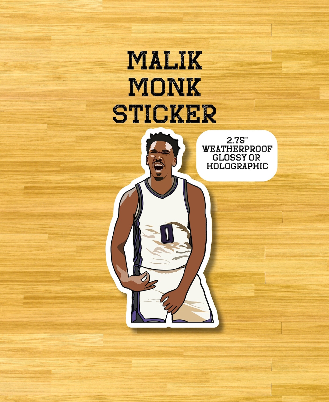 Malik Monk Sticker, Glossy Sacramento Stickers, Sac Beamteam ...