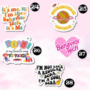 ABA Stickers, Behavior Analysis Sticker Bundle, Holographic Rbt Bcba ...