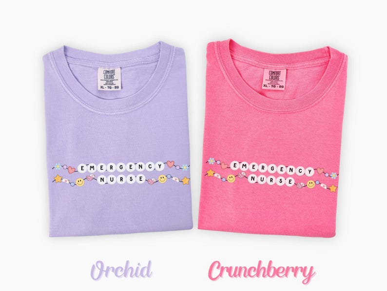 Camiseta con pulsera de la amistad de enfermera de urgencias, colores ...