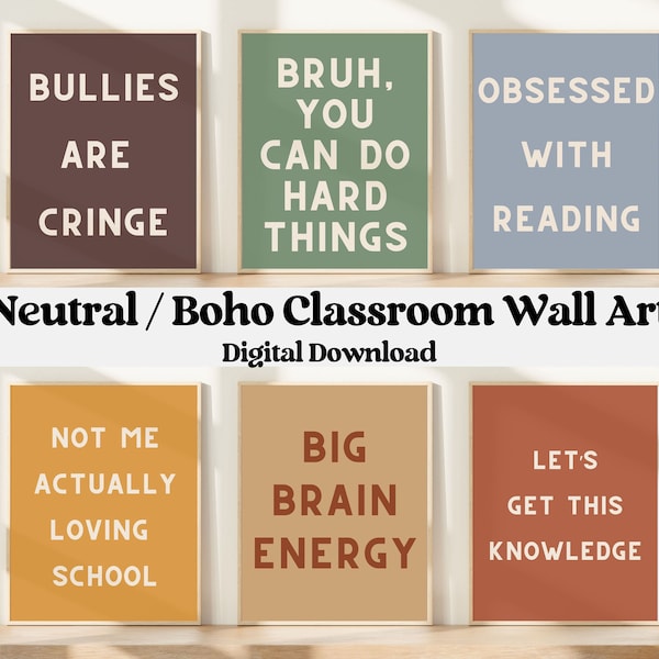 Positive Classroom Posters - Etsy