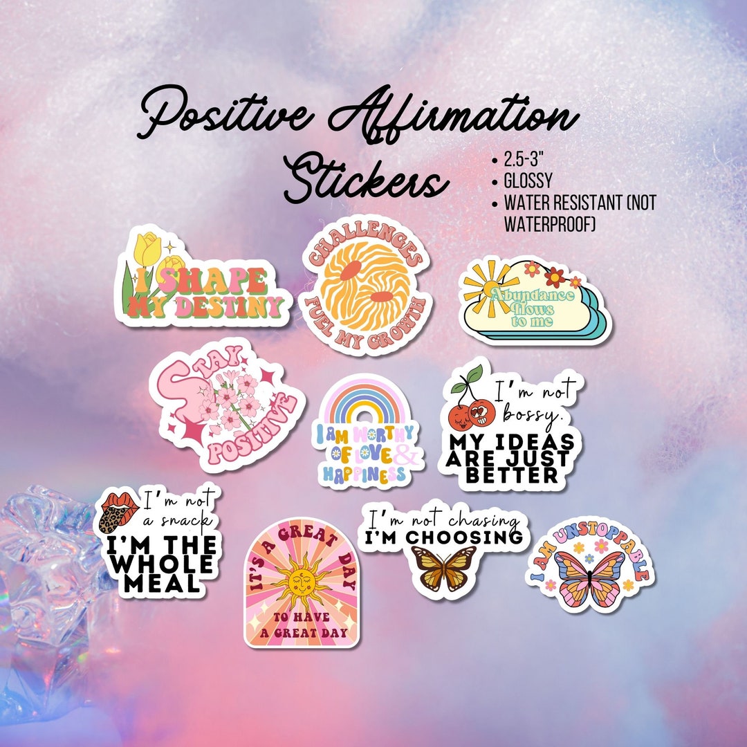Positive Affirmation Stickers, Positive Quotes for Kids and Adults ...
