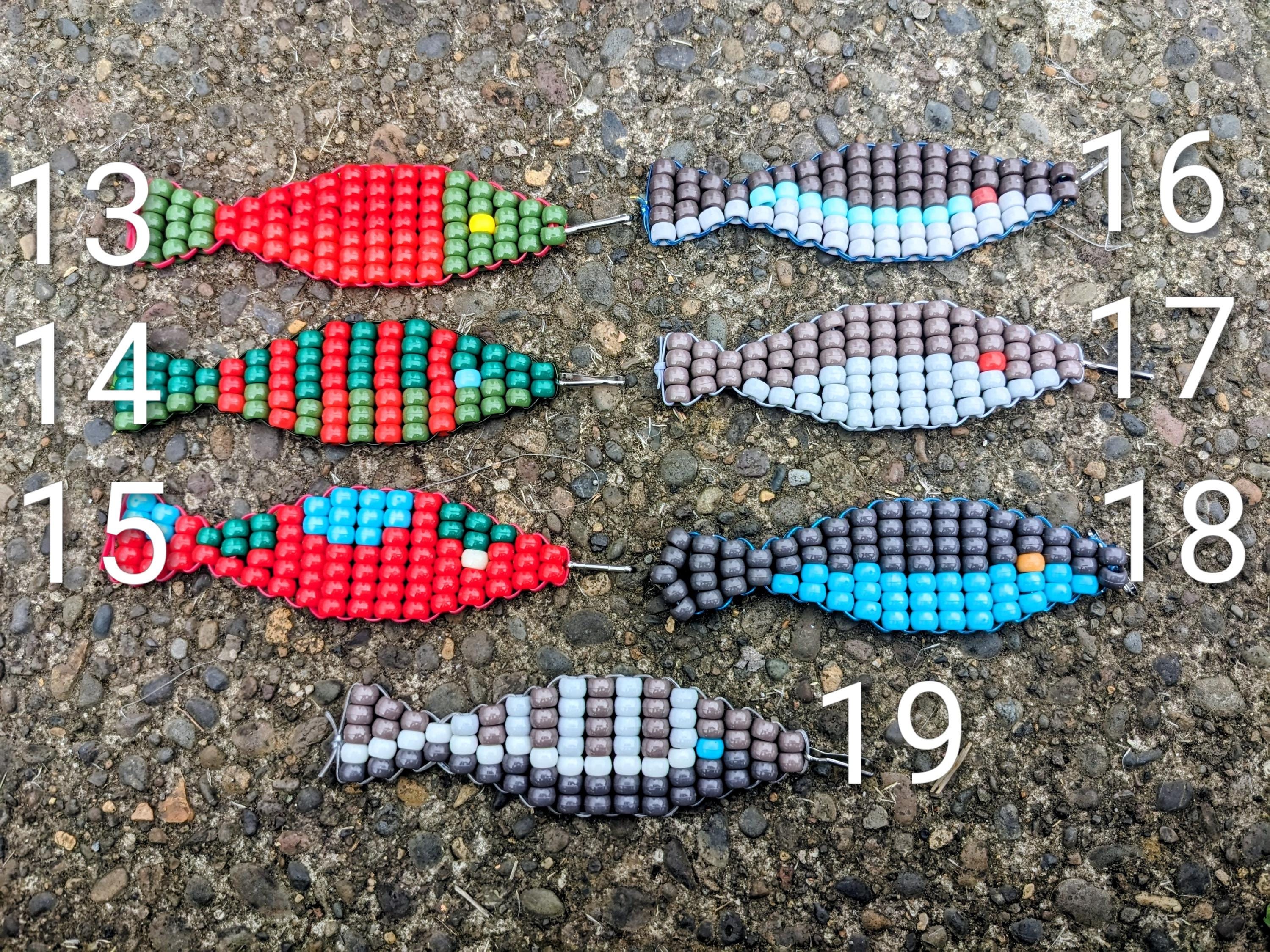 Handmade Beaded Fish Keychains - Etsy