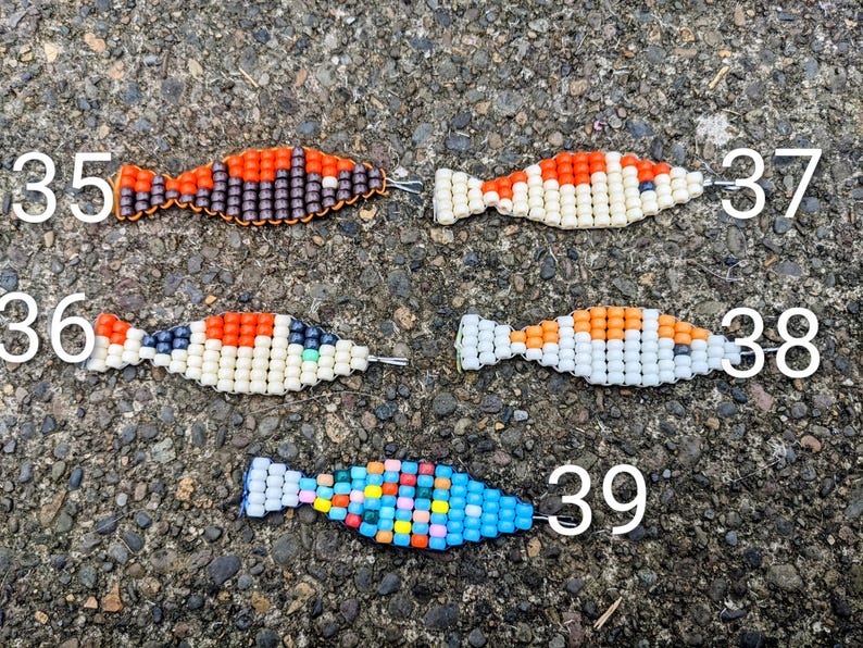 Handmade Beaded Fish Keychains - Etsy
