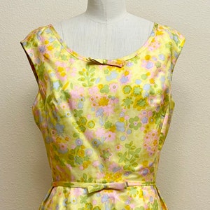 Vintage 1960s Ben Barrack Silk Dress, 60s Mod Watercolor Floral Print ...