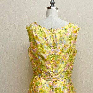 Vintage 1960s Ben Barrack Silk Dress, 60s Mod Watercolor Floral Print ...