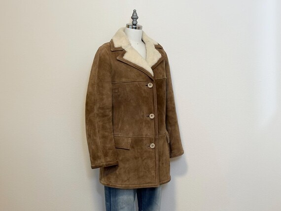 Vintage 70s Real Shearling Coat, 1970s Julian Vard Ta… - Gem