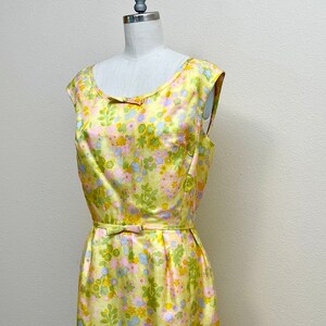 Vintage 1960s Ben Barrack Silk Dress, 60s Mod Watercolor Floral Print ...