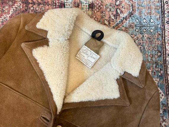 Vintage 70s Real Shearling Coat, 1970s Julian Vard Ta… - Gem