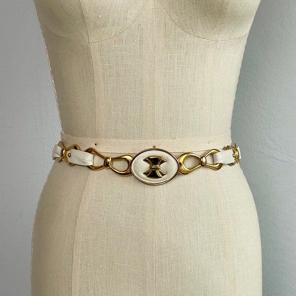 70s White Belt - Etsy