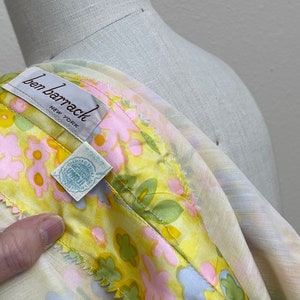 Vintage 1960s Ben Barrack Silk Dress, 60s Mod Watercolor Floral Print ...
