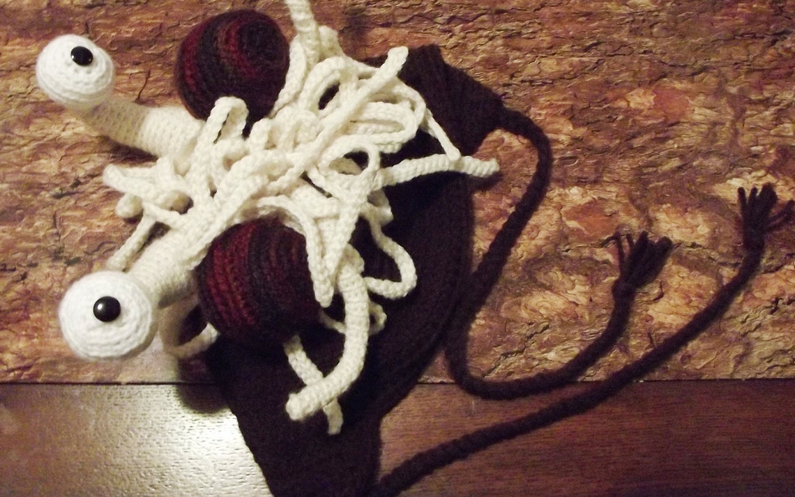 Flying Spaghetti Monster Hat With Ear Flaps - Crochet Pattern - Etsy